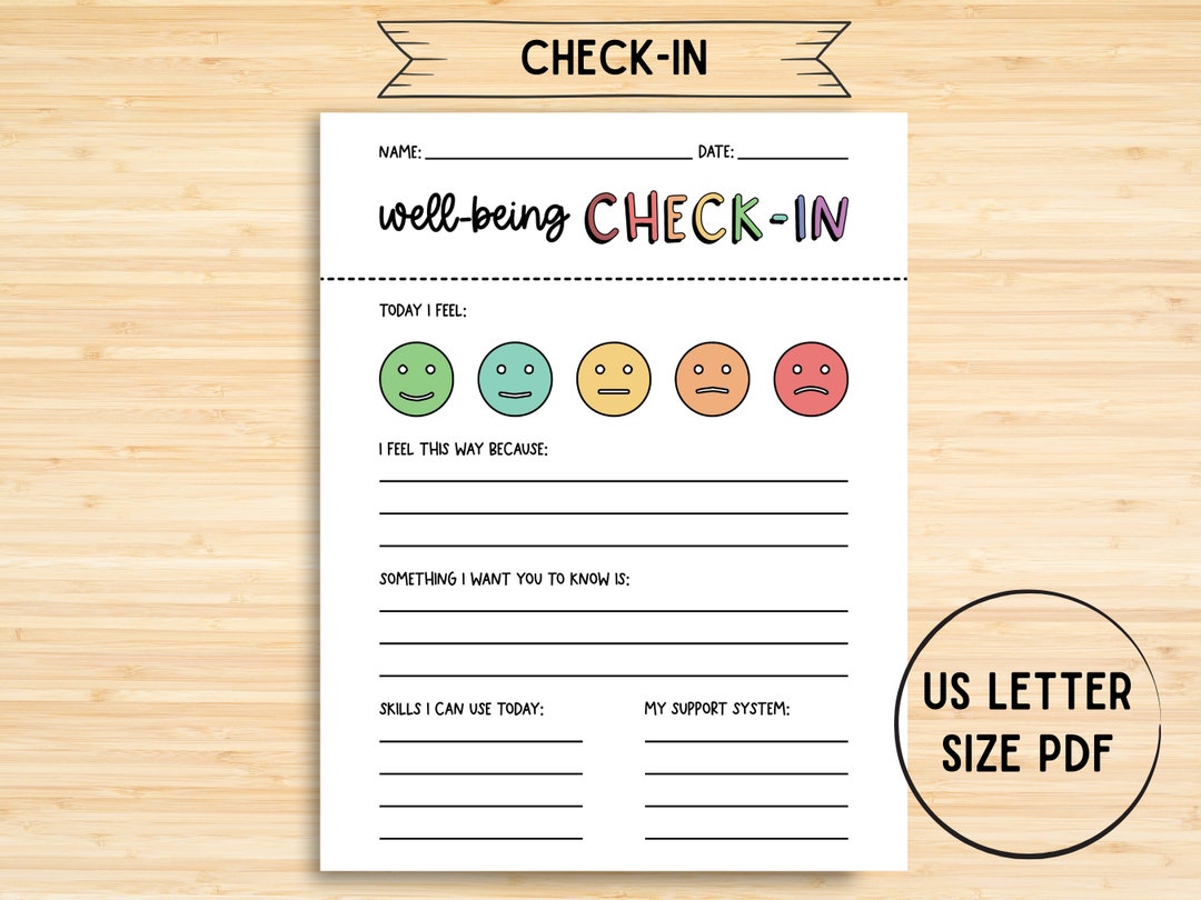 Check In, Social Emotional Learning, Positive Psychology, Coping Skill ...