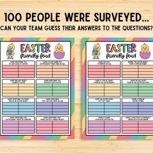 Easter Family Feud Game, Easter Trivia Feud, Easter Trivia Game Night ...