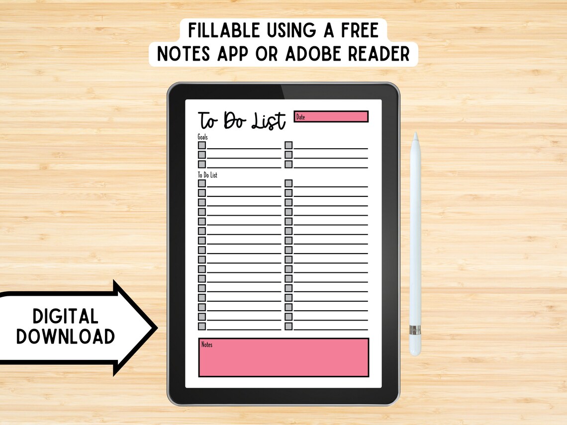 To Do List Printable, Daily to Do List Planner Page, Productivity ...