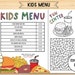Editable Kids Menu Design, Template Design, Menus, Kids Activity Menu ...