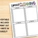 Speed Cleaning Checklist, Printable Speed Cleaning Checklist, Power ...