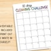 30 Day Cleaning Challenge Printable, Cleaning Planner, Cleaning Tracker ...