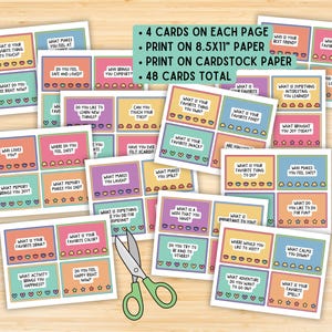 48 Conversation Starters, Icebreaker Questions, Conversation Cards for ...