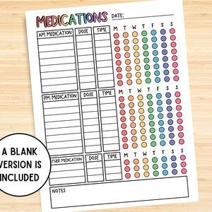 Editable Medication Schedule, Printable Easy Medicine Chart, Weekly ...