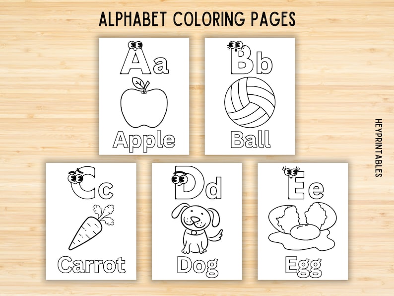 26 Printable Alphabet Coloring Pages Worksheets for Kids, Preschool ...