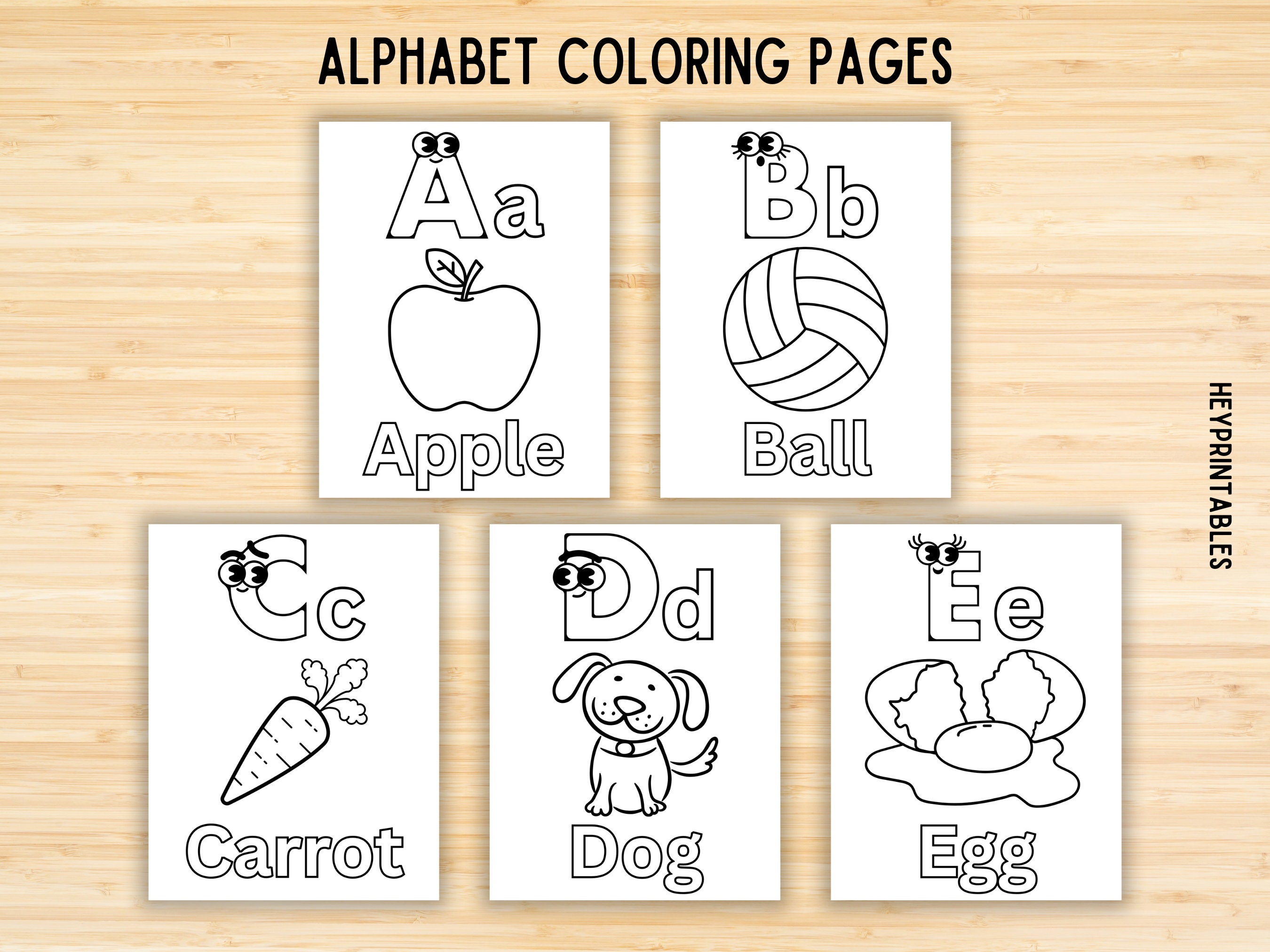 26 Printable Alphabet Coloring Pages Worksheets for Kids, Preschool ...