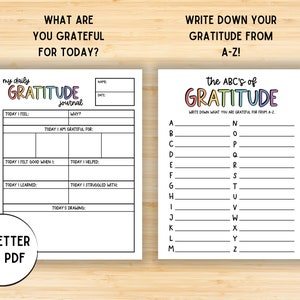 Kids Gratitude Journal Bundle, Thank You Wellness Journal, Daily ...