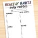 Healthy Habits Checklist, Chore Chart, Kids Daily Routine, Printable ...