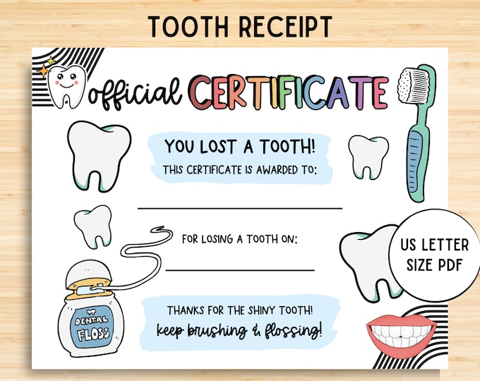 I Lost a Tooth! - Cards, Baggies, and Storage Tub - Etsy