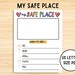 My Safe Place Printable, CBT Worksheet, Grounding Activity, Social ...