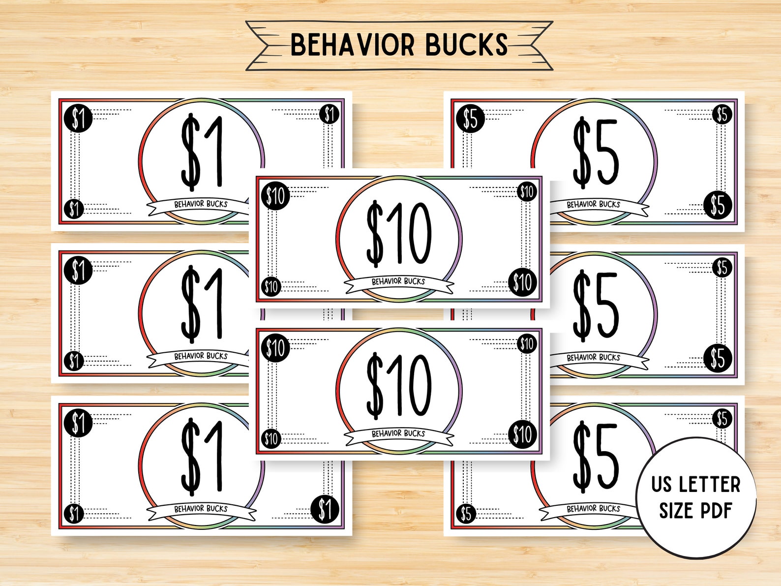 Behavior Bucks Printable, Mom Bucks, Chore Bucks, Reward System ...