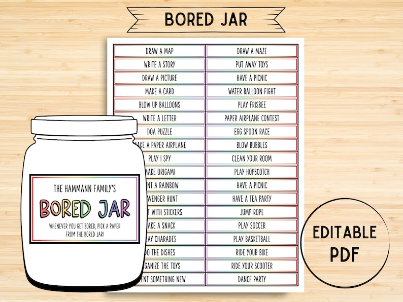 Bored Jar, Boredom Buster, Bored Games, Bored in the House, Boredom Box ...