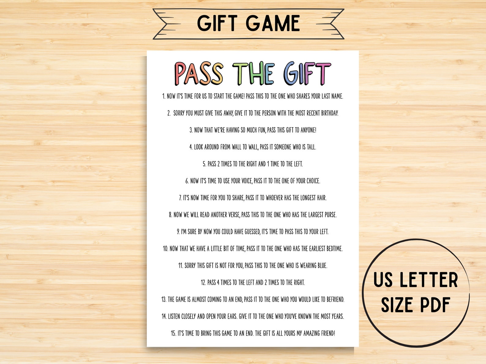 Pass the Gift Game, Birthday Game, Family Game, Kids Games, Party Games ...