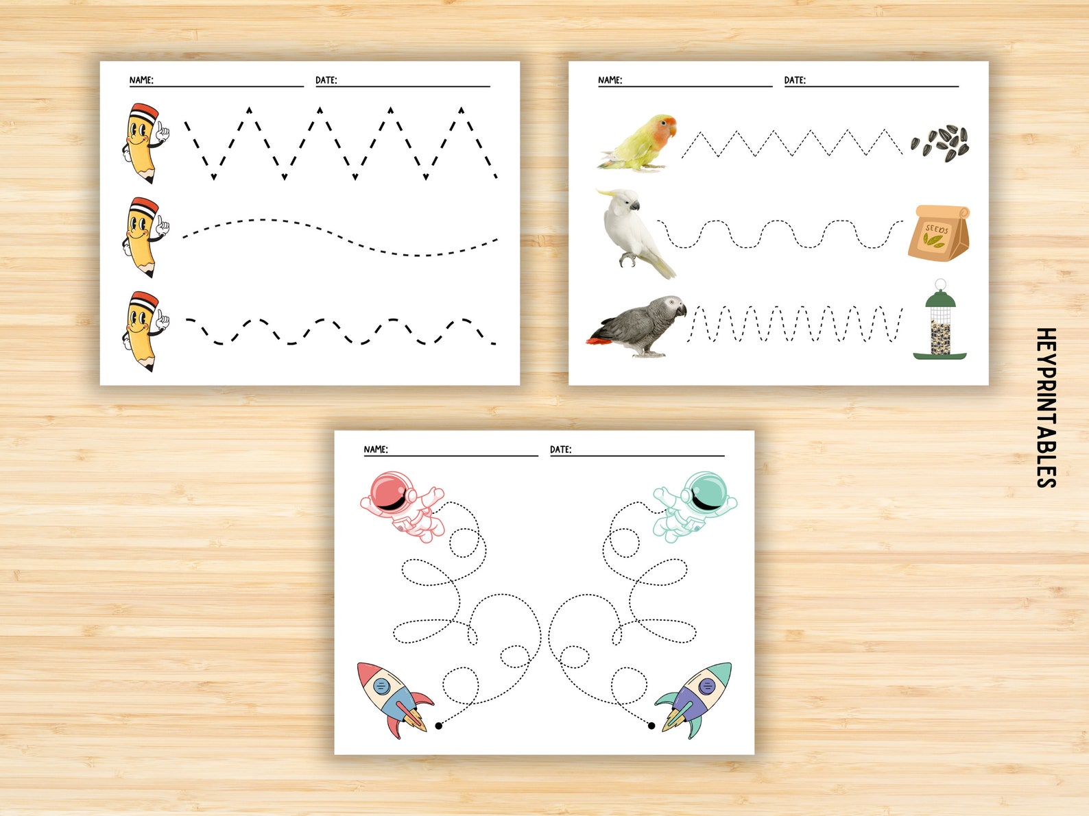 Tracing Practice, Pre-writing Worksheets, Line Tracing, Toddler ...
