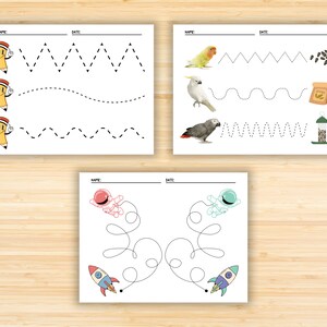 Tracing Practice, Pre-writing Worksheets, Line Tracing, Toddler ...