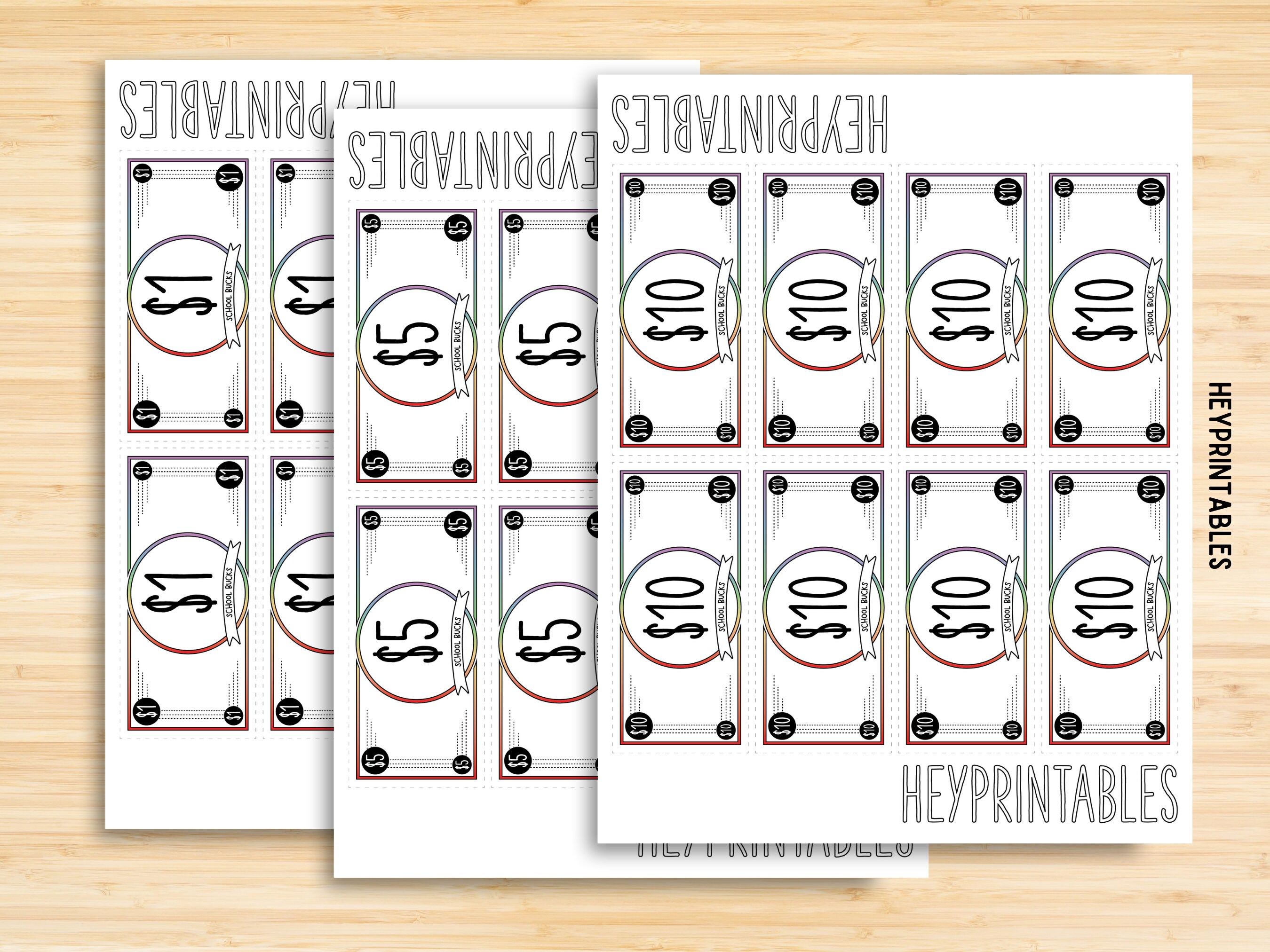 School Bucks Printable, School, Teacher, Homeschool, Remote Learning ...