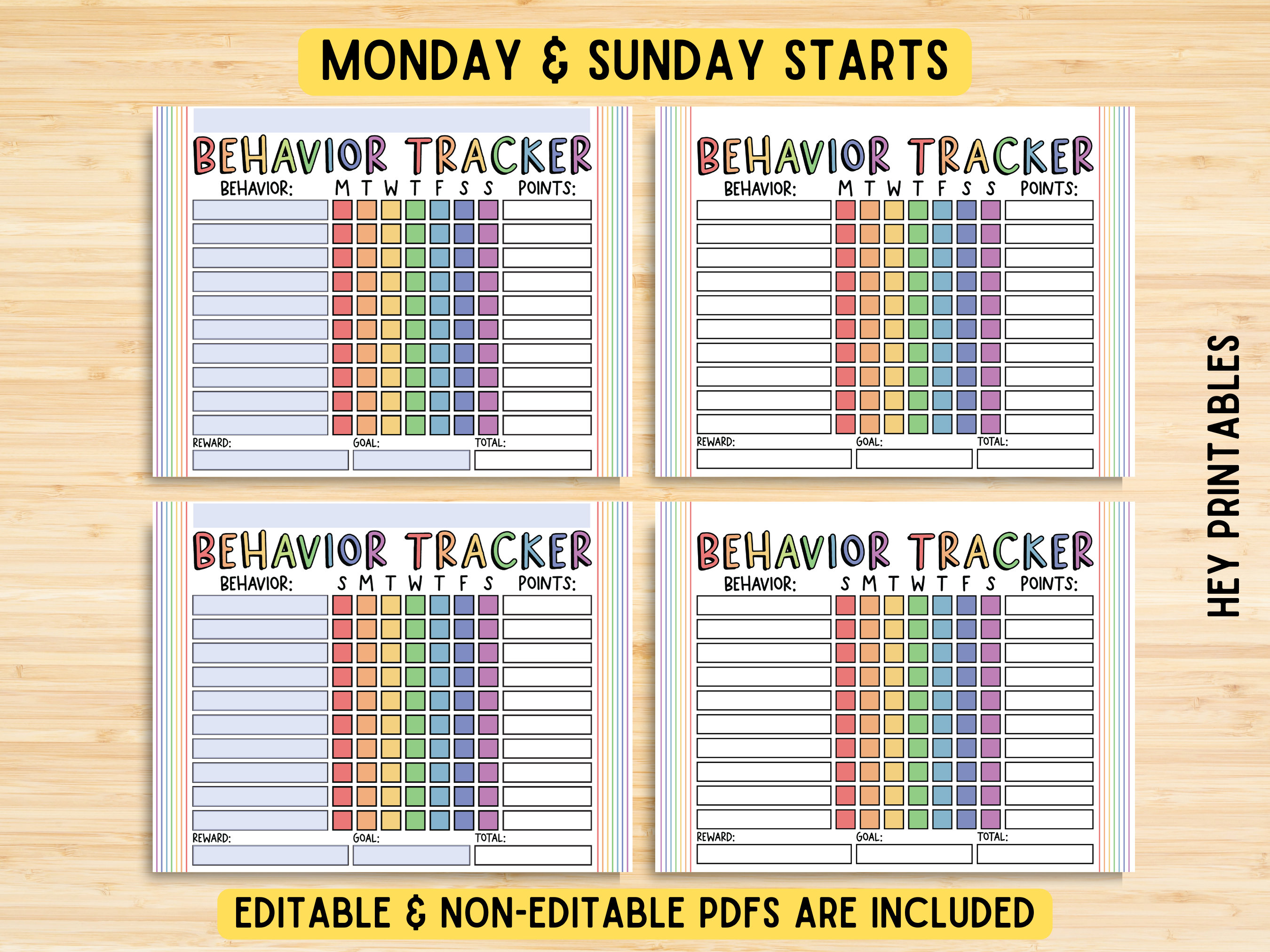 Behavior Reward Chart for Kids Behavior Tracker for Kids - Etsy Australia