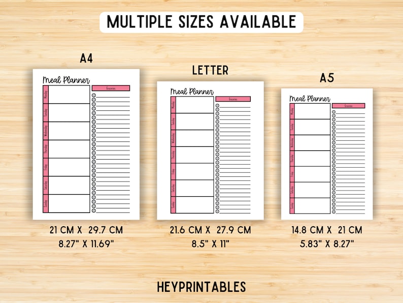 Meal Planner, Groceries Planner, Weekly Menu Planner, Meal Prep, Health ...