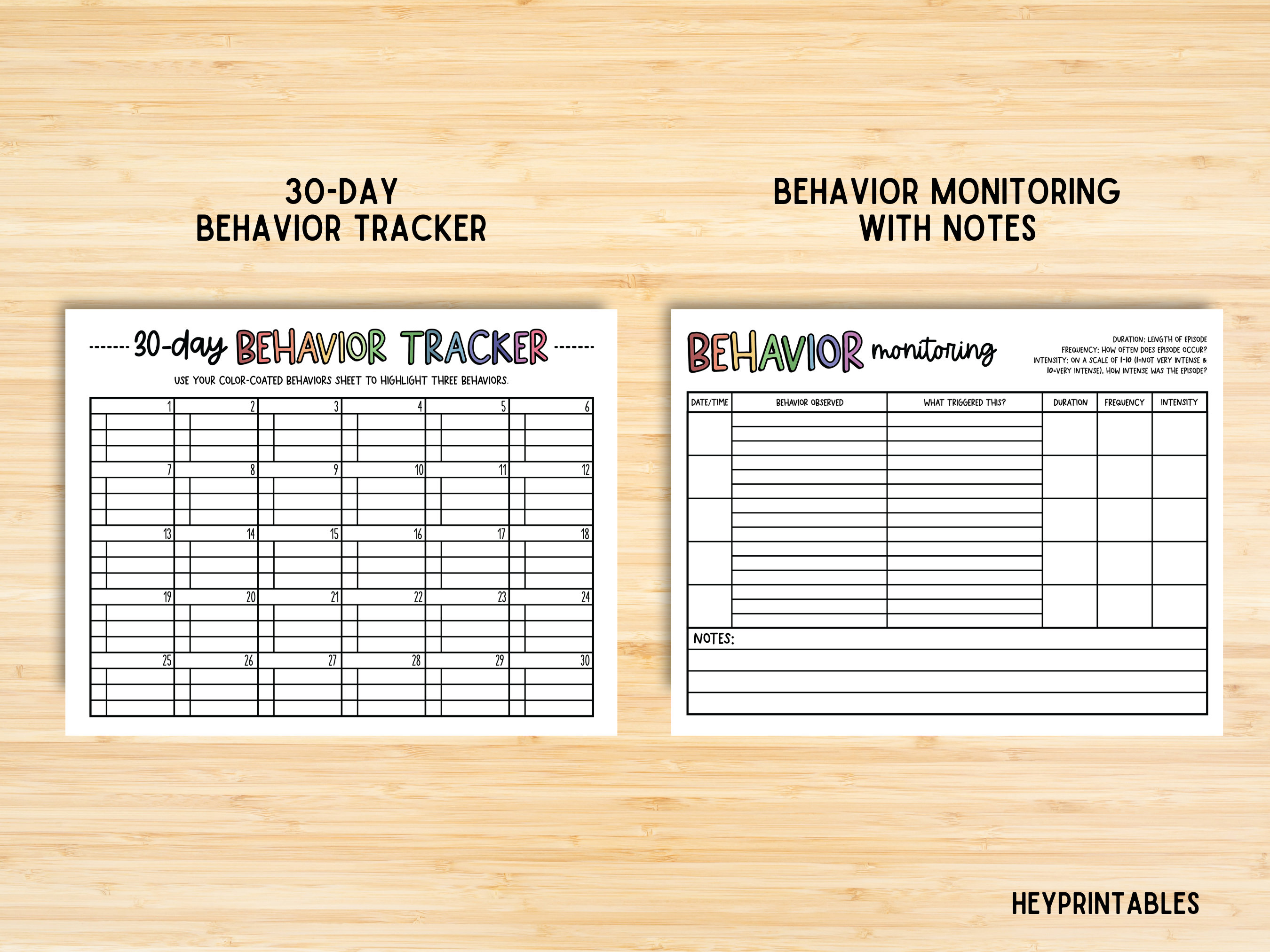 Kids Behavior Tracker Bundle, Actions Consequence Chart, Weekly, Daily ...