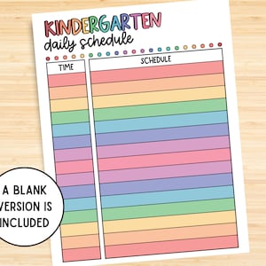 Daycare Daily Schedule, Kindergarten, Kids Daily Schedule Template ...
