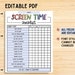 Editable Screen Time Checklist, Screen Time Rules, Screen Time Chore ...