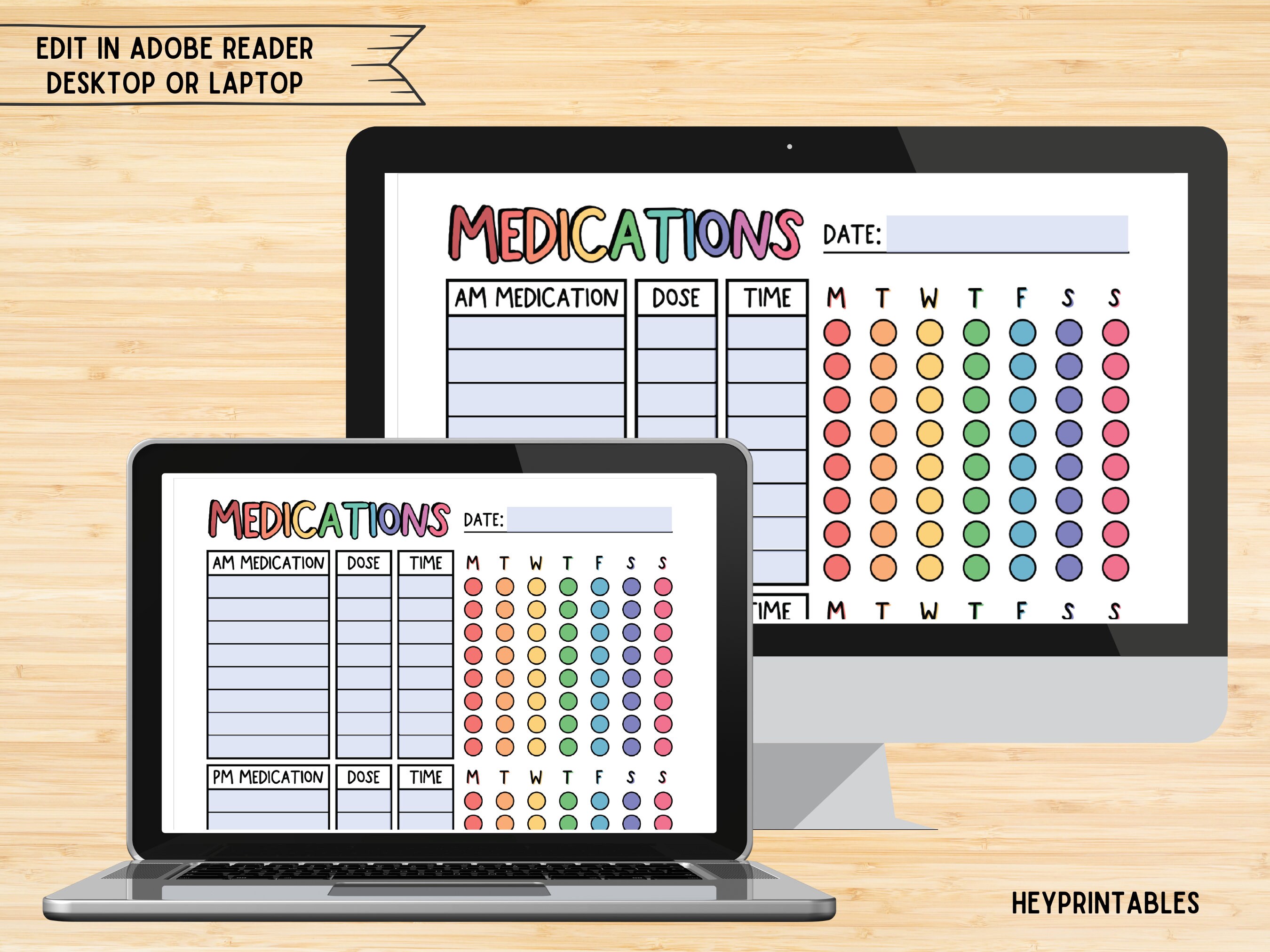 Editable Medication Schedule, Printable Easy Medicine Chart, Weekly ...