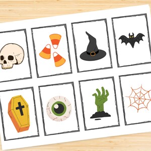 Halloween Memory Game, Printable Halloween Matching Game, Fall Game for ...