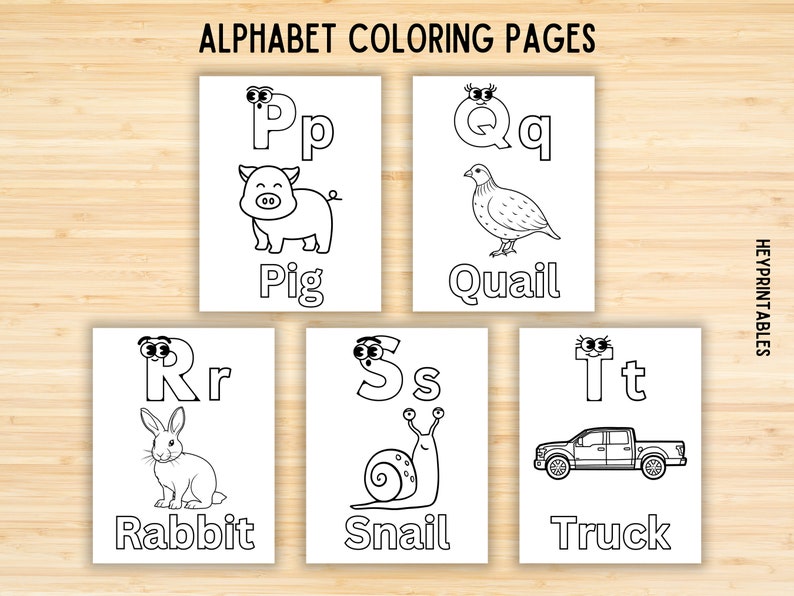 26 Printable Alphabet Coloring Pages Worksheets for Kids, Preschool ...