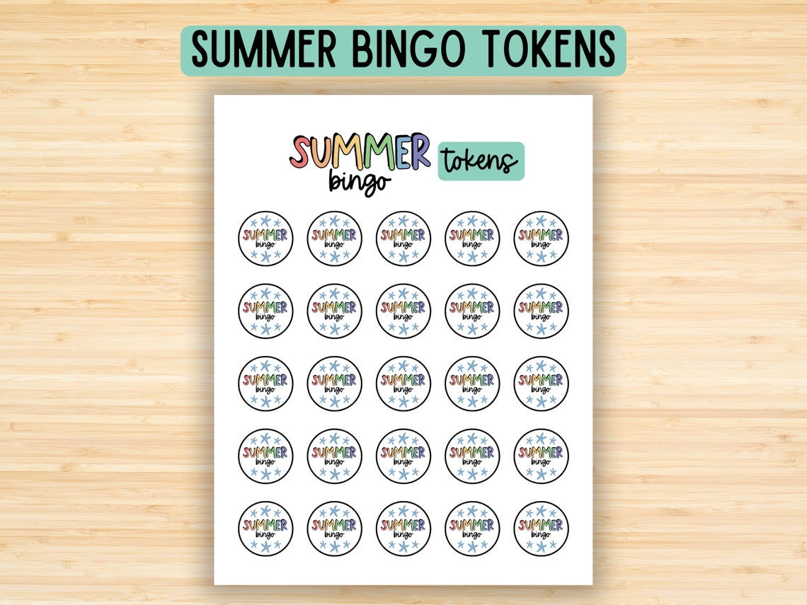 Summer Bingo, 30 Summer Bingo Cards, Summer Activity, Kid's Printable ...