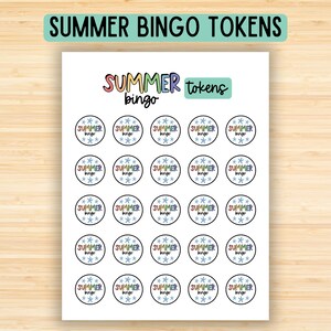 Summer Bingo, 30 Summer Bingo Cards, Summer Activity, Kid's Printable ...