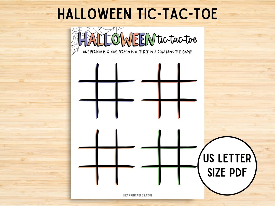 Halloween Tic Tac Toe Game, Halloween Games, Halloween Activities ...