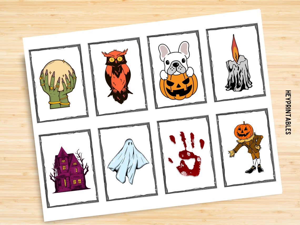 Halloween Memory Game Printable Halloween Matching Game Fall - Etsy