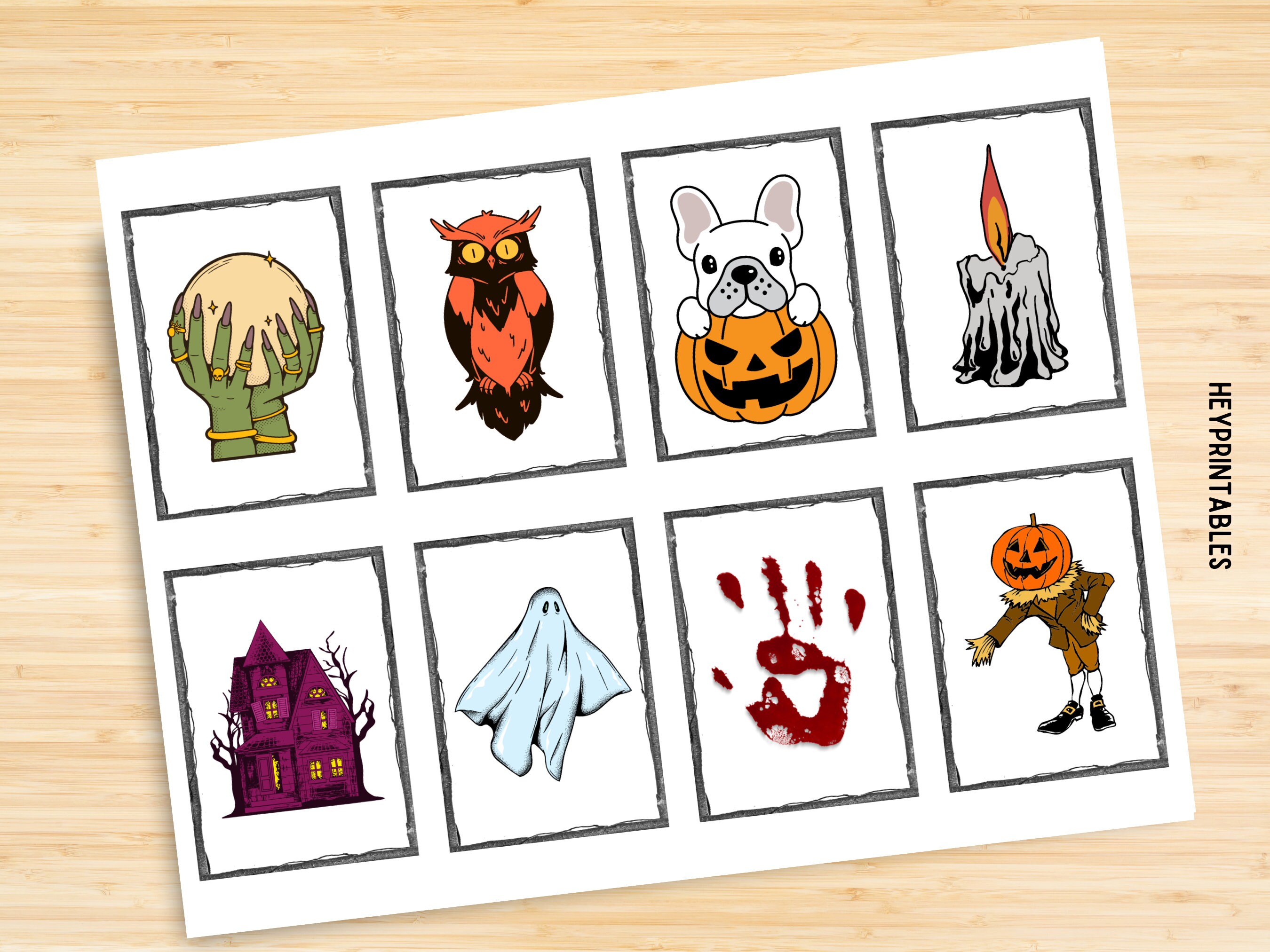 Halloween Memory Game, Printable Halloween Matching Game, Fall Game for ...