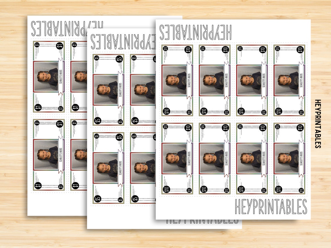 Editable Photo Mom Chore Bucks Printable, Behavior Bucks, Chore Bucks ...