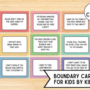 Printable Boundary Cards for Kids by Kids Social Emotional - Etsy Australia