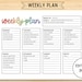 Weekly Planner, Simple Planner, Editable PDF, Fillable, 11 X 8.5 Inches ...