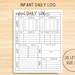 Baby & Toddler Daily Log, Baby Activity Log, Daycare Business Forms ...