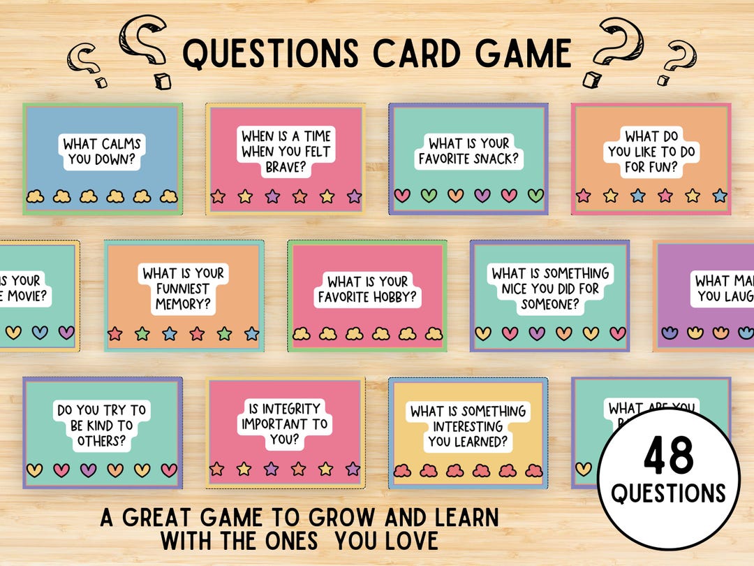 48 Conversation Starters, Icebreaker Questions, Conversation Cards for ...