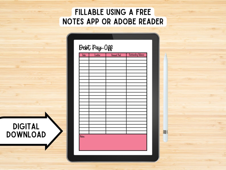 Debt Repayment, Printable Debt Tracker, Debt Payoff Tracker, Finance ...