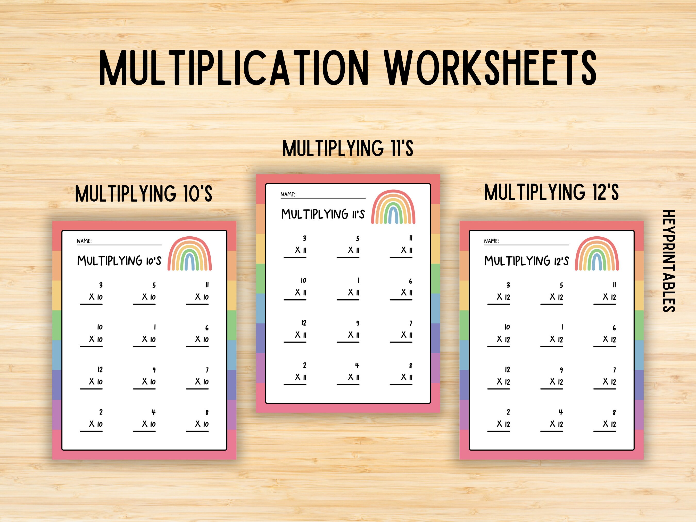 15 Printable Multiplying Practice Worksheets, Numbers 1-12, 1st-4th ...