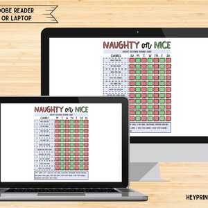 Christmas Chores Reward Chart, Santa Claus List, Chore Chart Kids ...