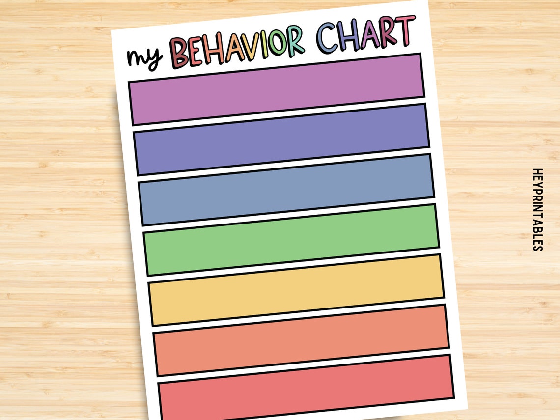 Behavior Chart Clothespin Printable Download, Behavior Clip Chart ...