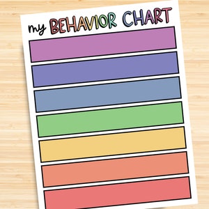 Behavior Chart Clothespin Printable Download, Behavior Clip Chart ...