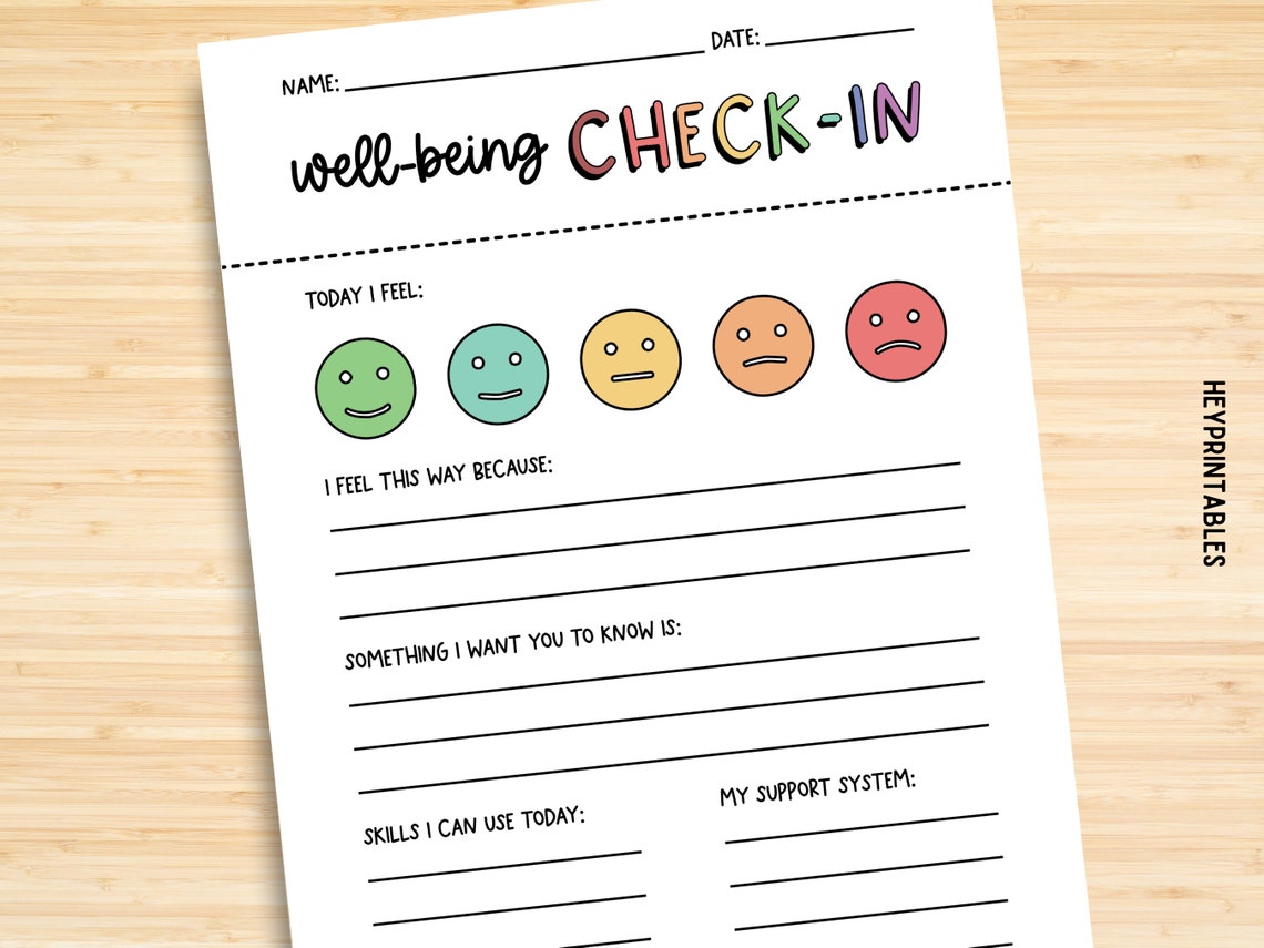 Check In Social Emotional Learning Positive Psychology - Etsy