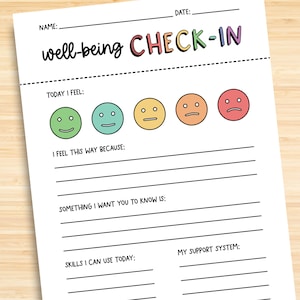 Check In, Social Emotional Learning, Positive Psychology, Coping Skill ...