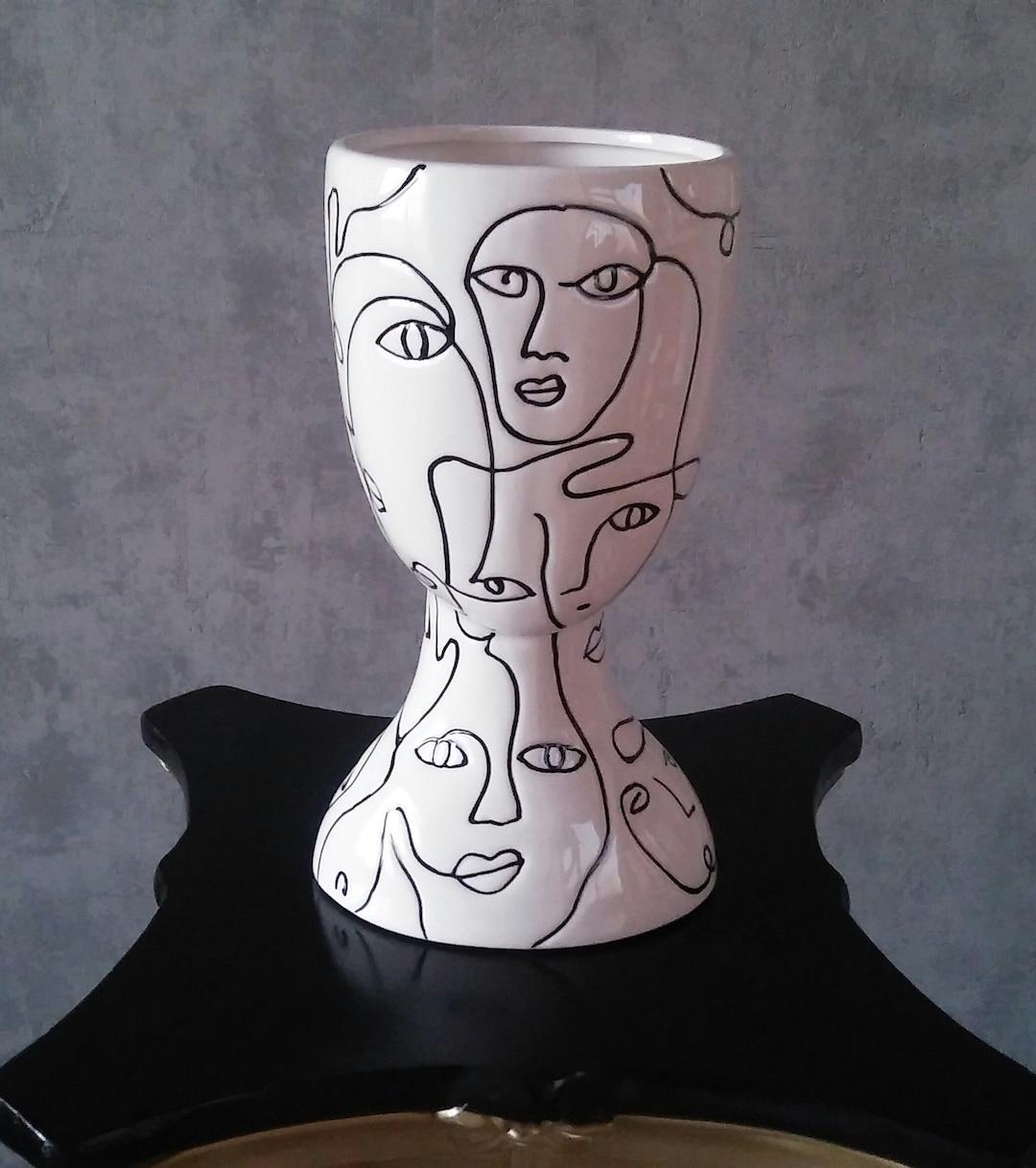 Picasso Vase Ceramic Art Women Faces Surrealism - Etsy