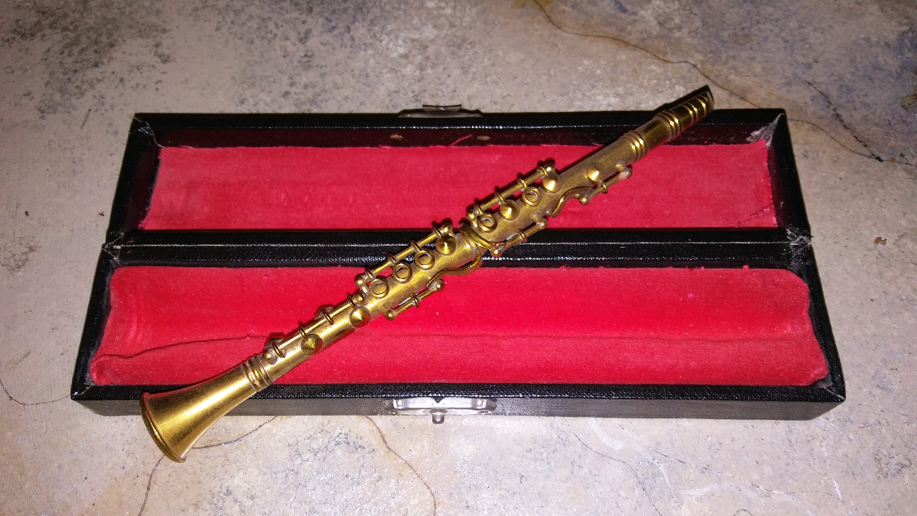 Miniature Brass Clarinet in Box Vintage 1960s - Etsy