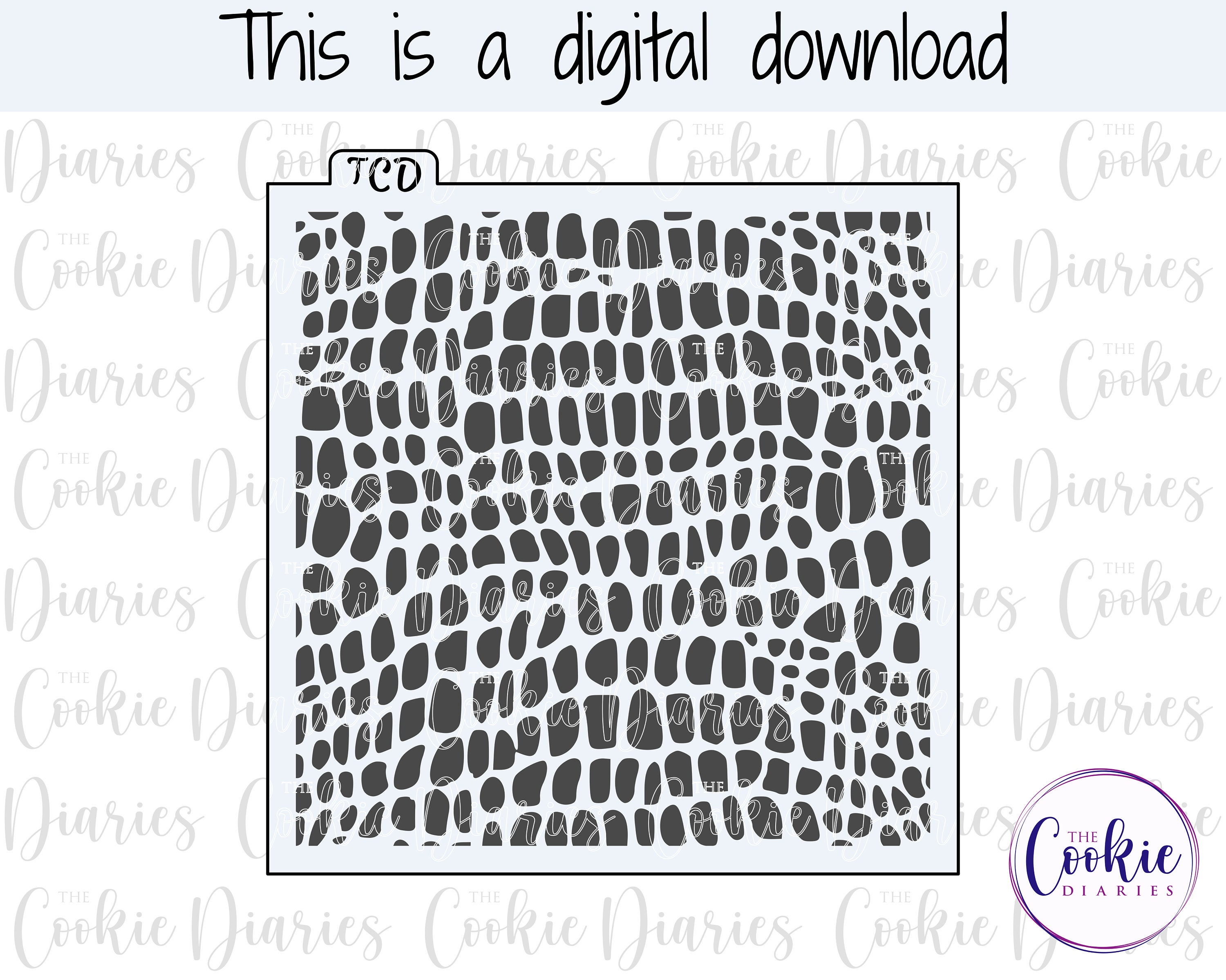 DIGITAL Reptile Skin Cookie Stencil File - Etsy