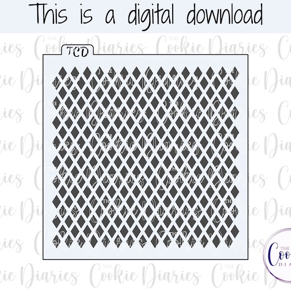 Diamond Pattern Stencil - Etsy
