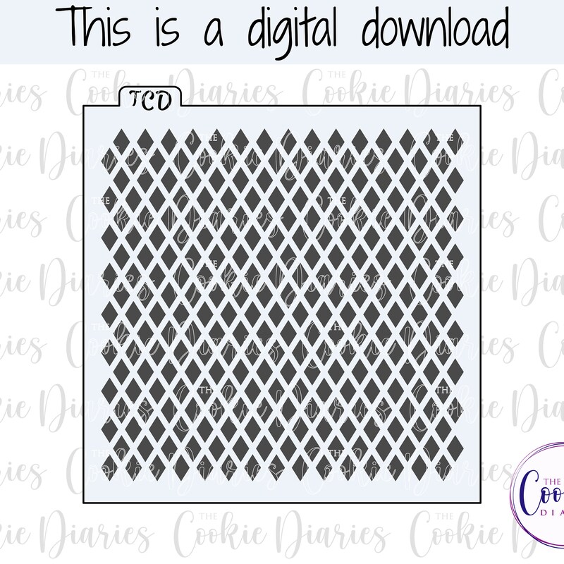 Diamond Pattern Stencil - Etsy
